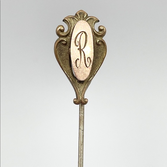 Antique | Jewelry | Victorian Antique Gold Filled Monogrammed R Stick ...
